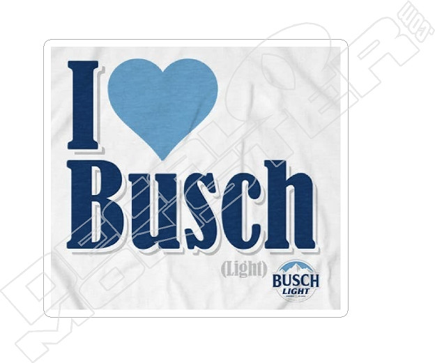 I Heart Busch Beer Decal Sticker - DecalMonster.com
