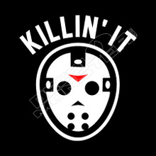 Killin It Jason Hockey Mask Decal Sticker - DecalMonster.com