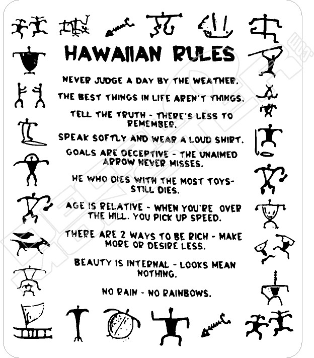 Hawaiian Rules Creed Hawaii Decal Sticker DecalMonster Hawaiian Rules Creed Hawaii Decal Sticker DecalMonster