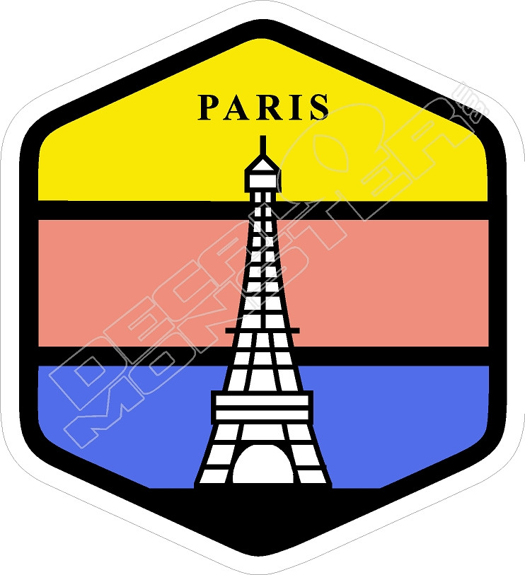 Destination Token Paris Travel Decal Sticker - DecalMonster.com