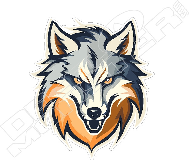 Angry Wolf Decal Sticker - DecalMonster.com