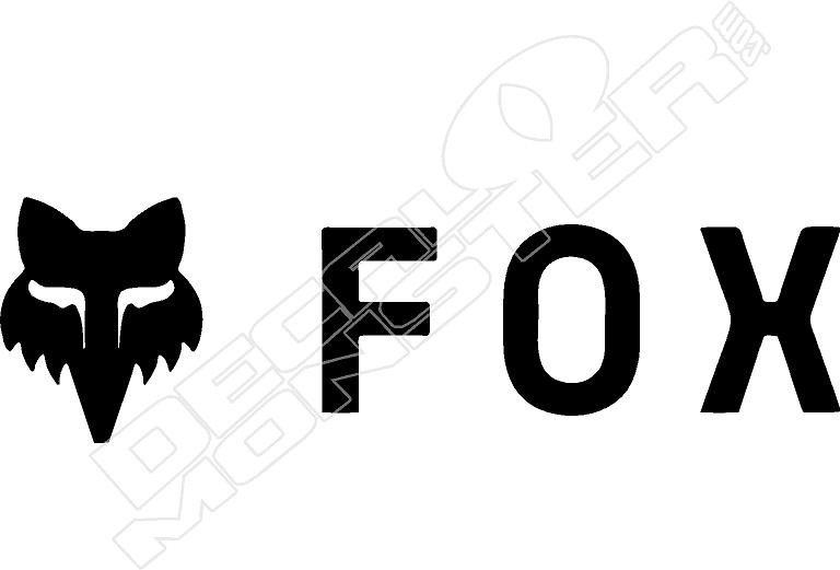Fox Head Cross Bones Logo New2 Decal Sticker - DecalMonster.com