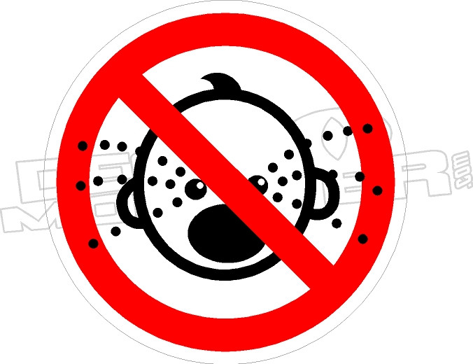 No Cry Babies decal 2180a - Funny Decal - DecalMonster.com