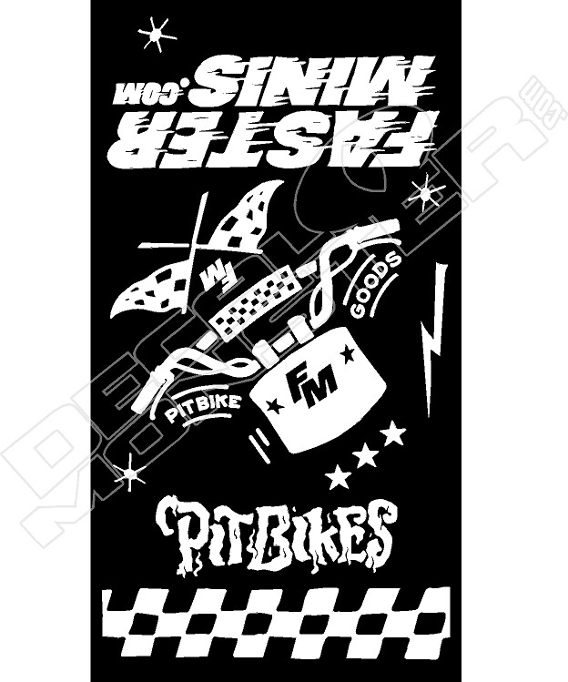 Faster Minis Pitbikes Decal Sticker - DecalMonster.com