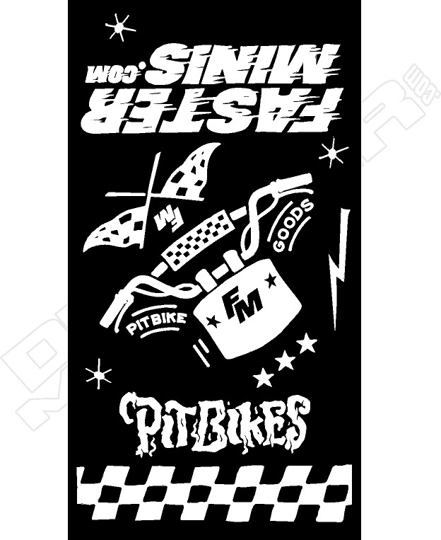 Faster Minis Pitbikes4 Decal Sticker - DecalMonster.com