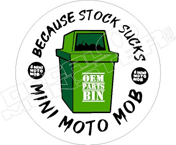 Mini Moto Mob Bin Decal Sticker - DecalMonster.com