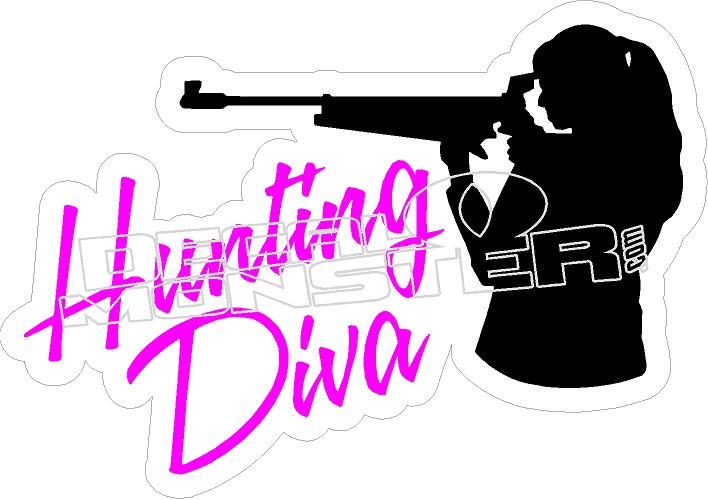 Hunting Diva - Hunting Decal - DecalMonster.com