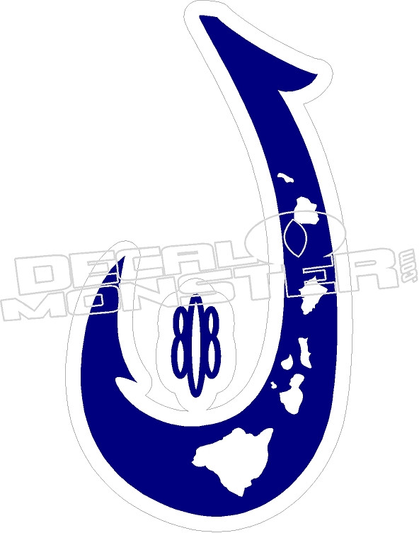 Whale Tale 808 Hook Decal - DecalMonster.com