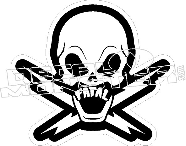 skull lightning logo