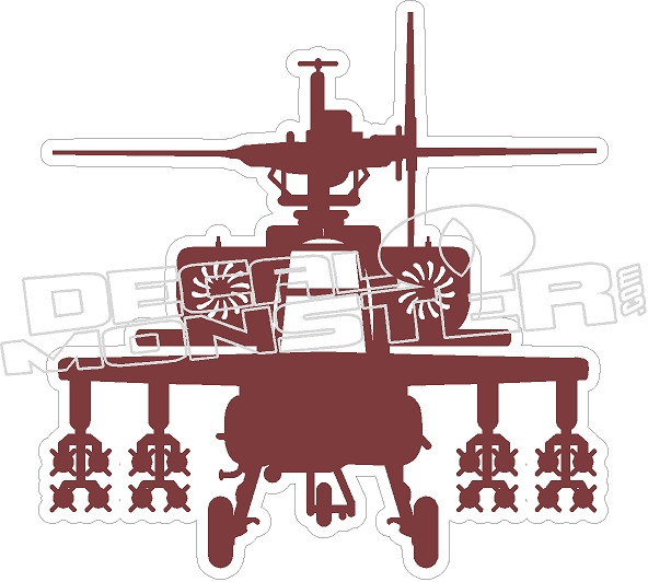 Attack Helicopter Decal Sticker - DecalMonster.com