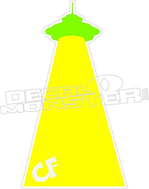 UFO Beam Up Decal Sticker - DecalMonster.com