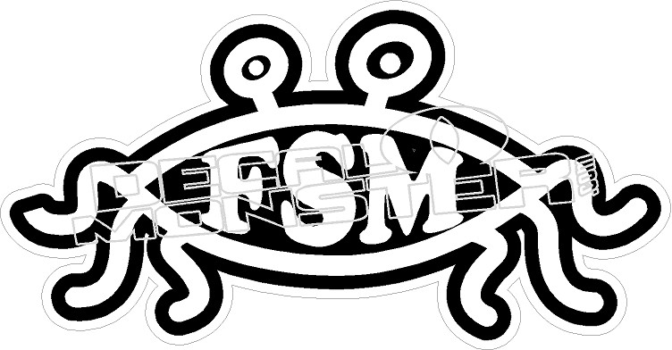 Flying Spaghetti Monster Jesus Fish Decal Sticker - DecalMonster.com
