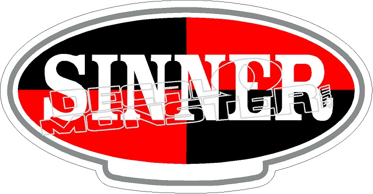 Sinner Decal Sticker - DecalMonster.com