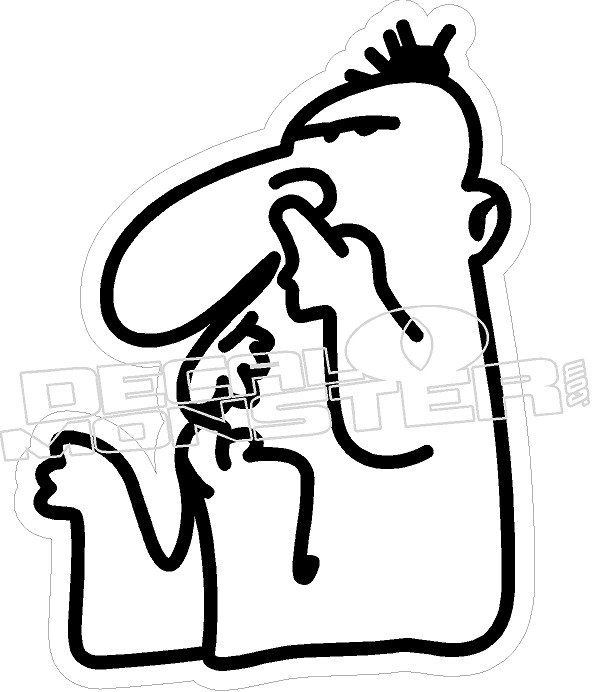 Nose Picker - Funny Decal - DecalMonster.com