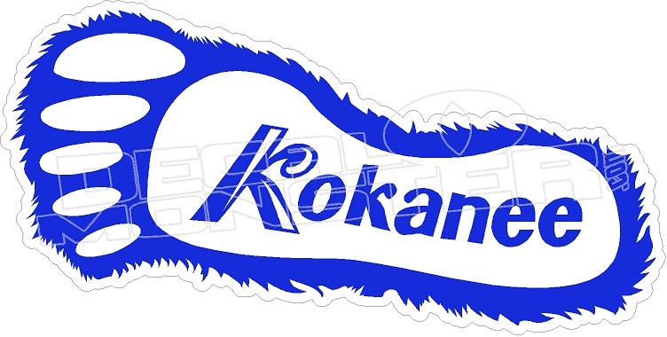 Kokanee Beer Sasquatch Foot Decal Sticker - DecalMonster.com