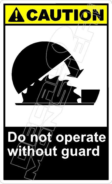 Caution 049V - do not operate without guard - DecalMonster.com