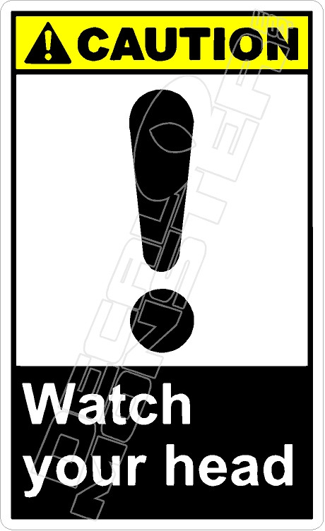 Caution 190V - watch your head - DecalMonster.com