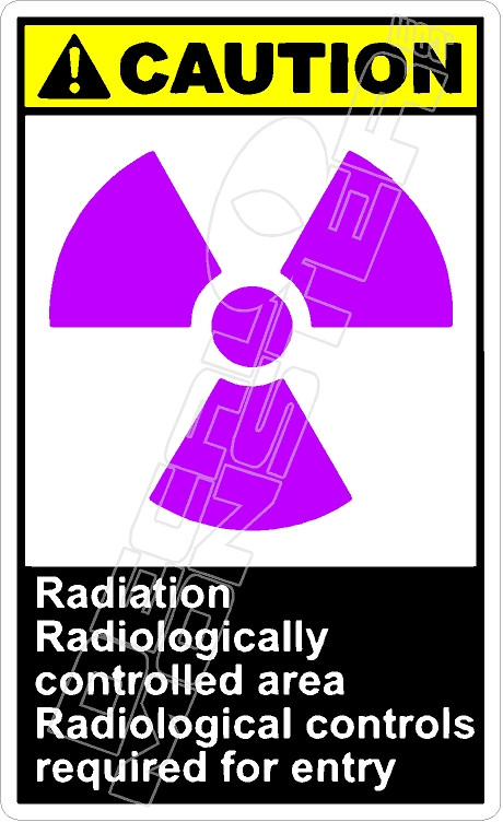 Caution 232V - radiation radiologically controlled area - DecalMonster.com