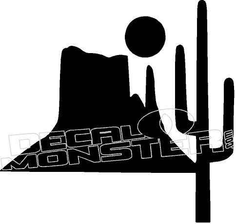 Desert Silhouette Decal Sticker - DecalMonster.com