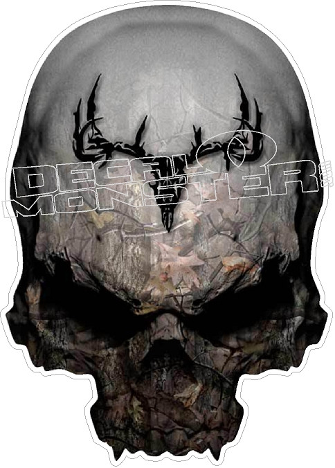 Deadly Buck Skull Decal Sticker - DecalMonster.com