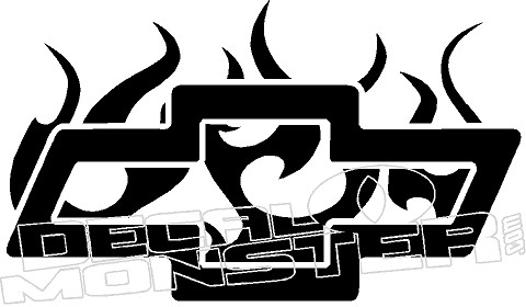 Chevy Flames Decal Sticker - DecalMonster.com