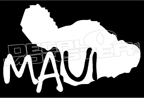 Maui Island 1 Hawaii Decal Sticker - DecalMonster.com