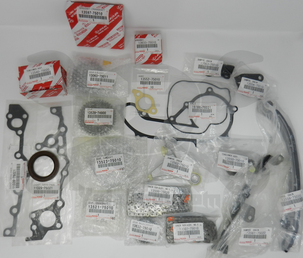 Timing Set- Toyota 2.7L 3RZ-FE 4Runner, T100 & Tacoma Complete Genuine ...