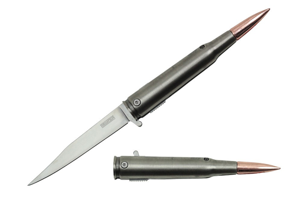 Milspec 50 Caliber Bulllet Knife Silver