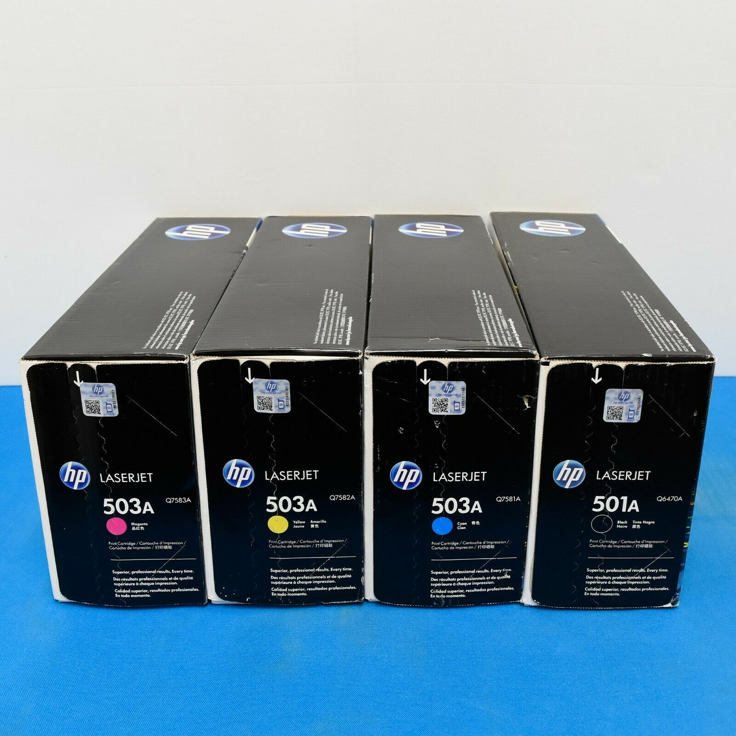 HP 501A 503A 4/C CMYK toner Set Q6470A Q7581A Q7582A Q7583A LJ 3600 ...