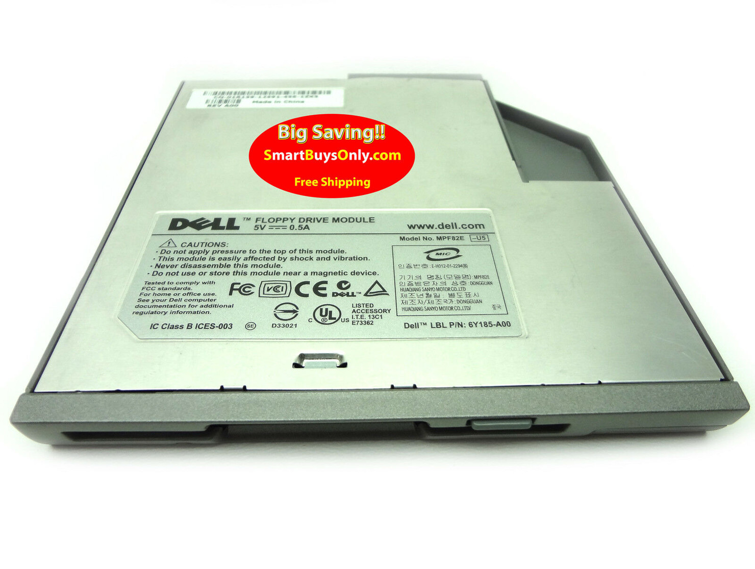 DELL MPF82E Internal Floppy Drive P/N 6Y185-A00 Computer PC Laptop ...