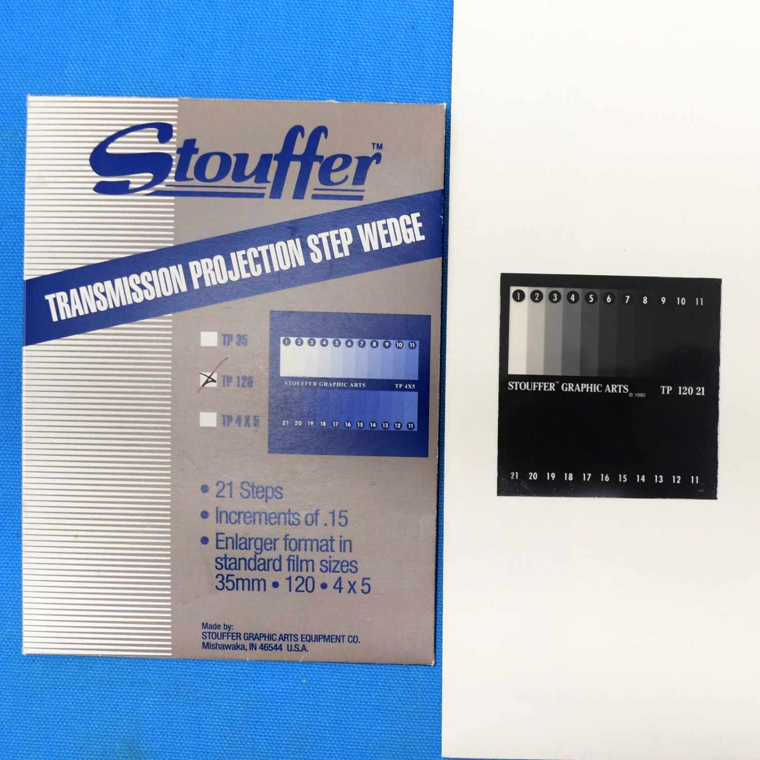 Stouffer TP120-21, 21-step Transmission Projection Step Wedge 21/4"x21 ...