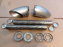 4" Slip In Lake Header Mufflers With Turnouts Kit (Pair) - Car ...