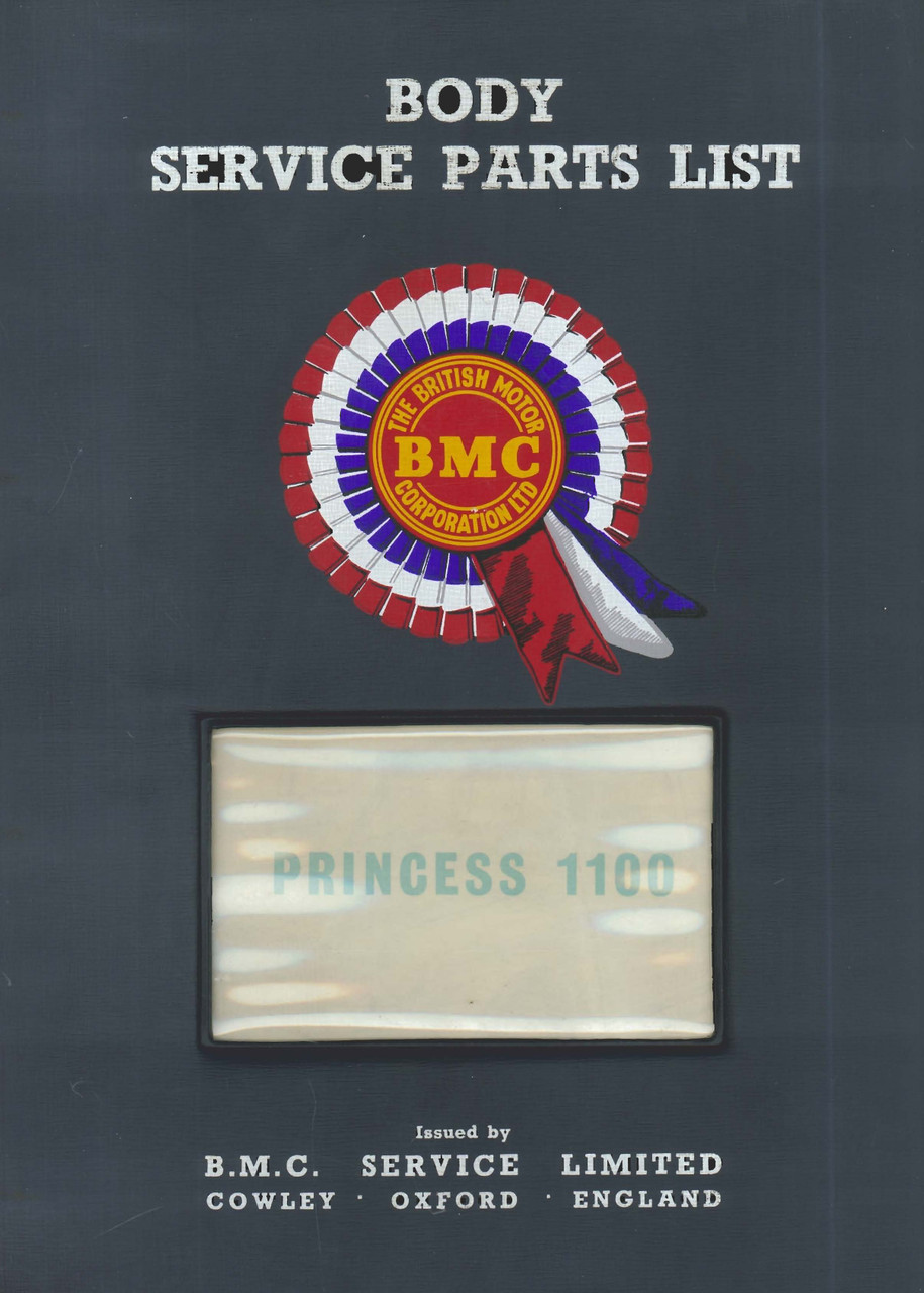 Body Service Parts List – Princess 1100 Mk I 1963 to 1967 - Body Parts ...