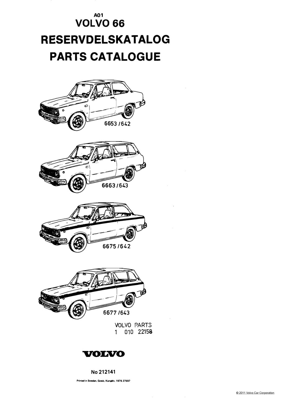 Parts Book – 66 Models – 1975 to 1980 (212141-eng) - Original Technical ...