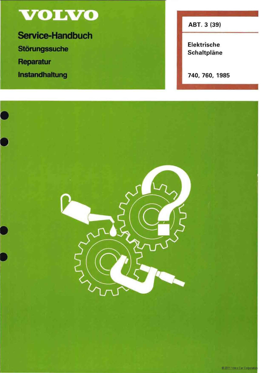 Service Handbuch-Elektrische Schaltpläne 740,760 1985 (TP-30818-1 ...