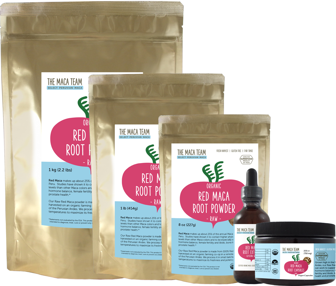 Red Maca Powder | Red Maca Capsules | Organic, Fresh, GMO-Free | The ...