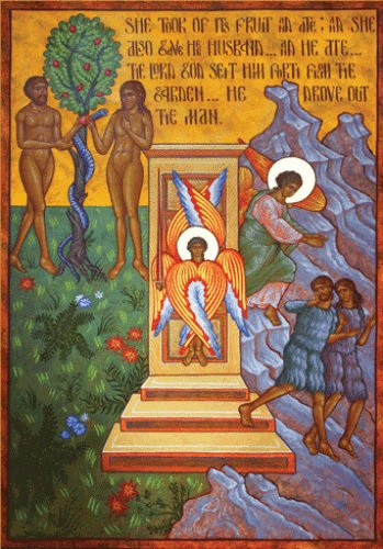 Expulsion of Adam & Eve from the Garden, large icon - Ancient Faith Store