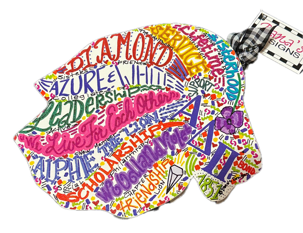 Alpha Delta Pi ADPI Sorority Symbol Board - Brothers and Sisters' Greek ...