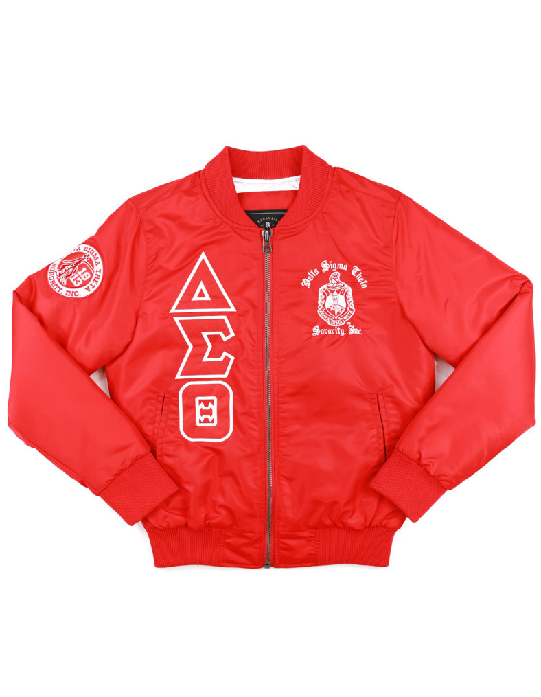 Delta Sigma Theta Sorority Bomber Jacket-Red