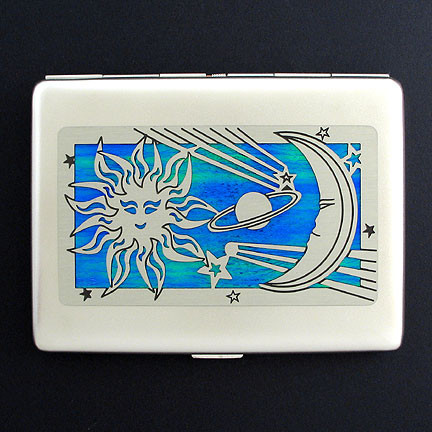 Sun & Moon Large Cigarette Credit Card Wallet | Kyle Design