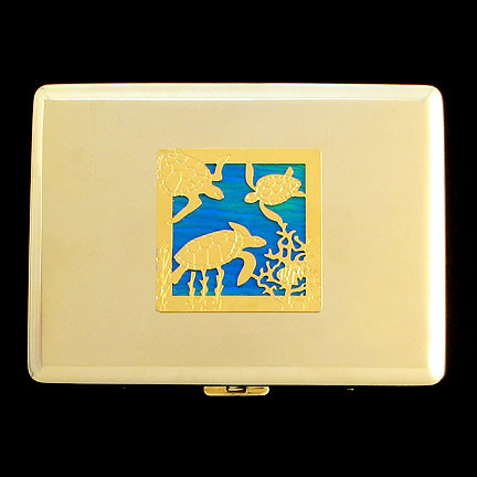 Sea Turtle Credit Card Wallet Cigarette Case | Kyle Design