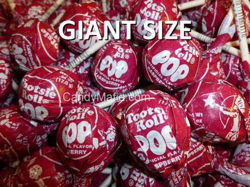 Giant Red Raspberry Tootsie pops 42 pops
