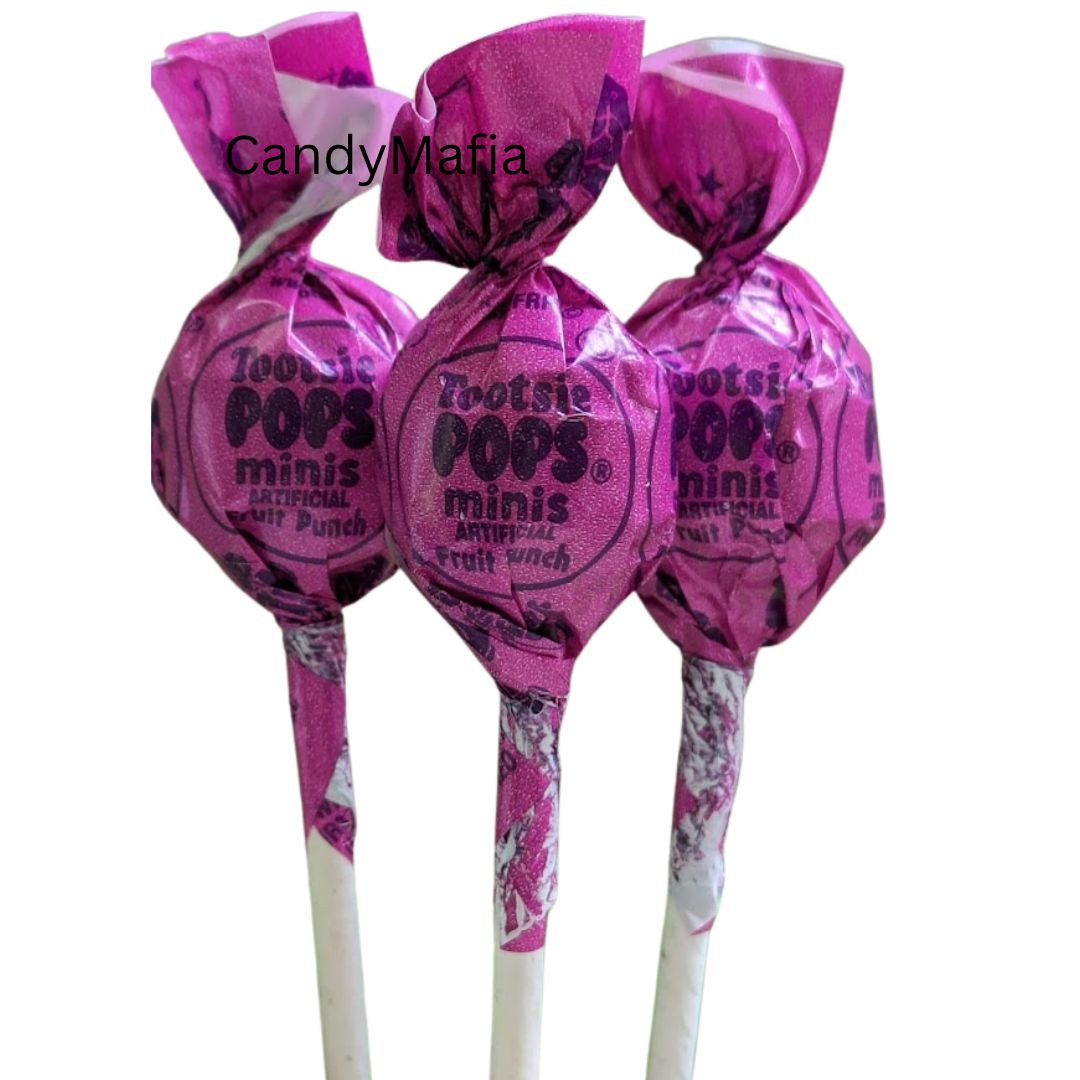 MINI Fruit Punch Tootsie Pops 30 pops Miniatures