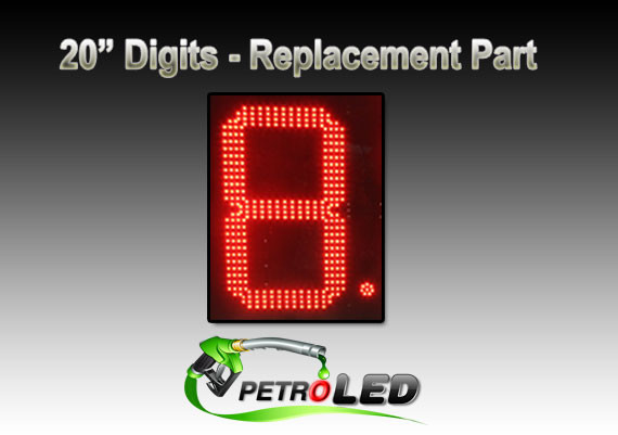 20" LED gas price sign part - Red, LED replacement PCB board "8 ...