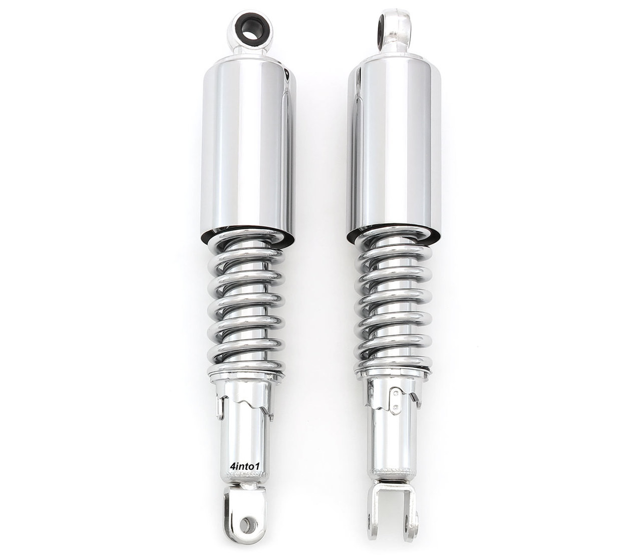 Chrome Rear Shocks - Eye / Clevis - 330mm 13" - Stock Honda CB750 69-78 ...