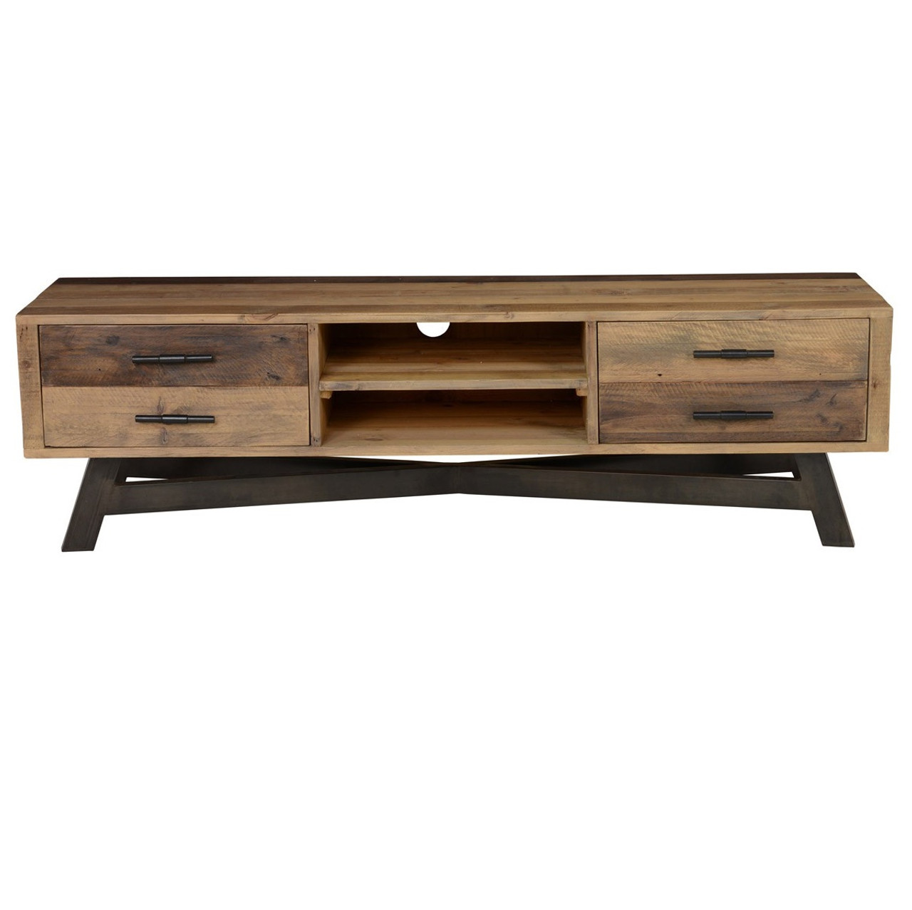 Farmhouse Reclaimed Wood Rustic TV Media Console | Zin Home Farmhouse Reclaimed Wood Rustic TV Media Console | Zin Home