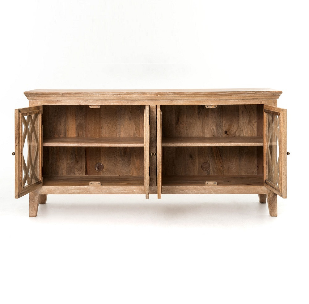 Somerset Solid Wood Large 4-Door Sideboard 80