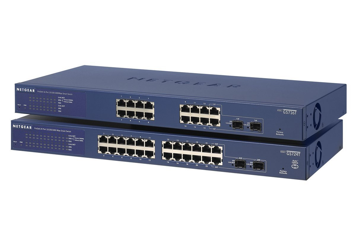 NETGEAR GS716T-300NA ProSafe® 16 Port Gigabit Smart Switch, Part ...