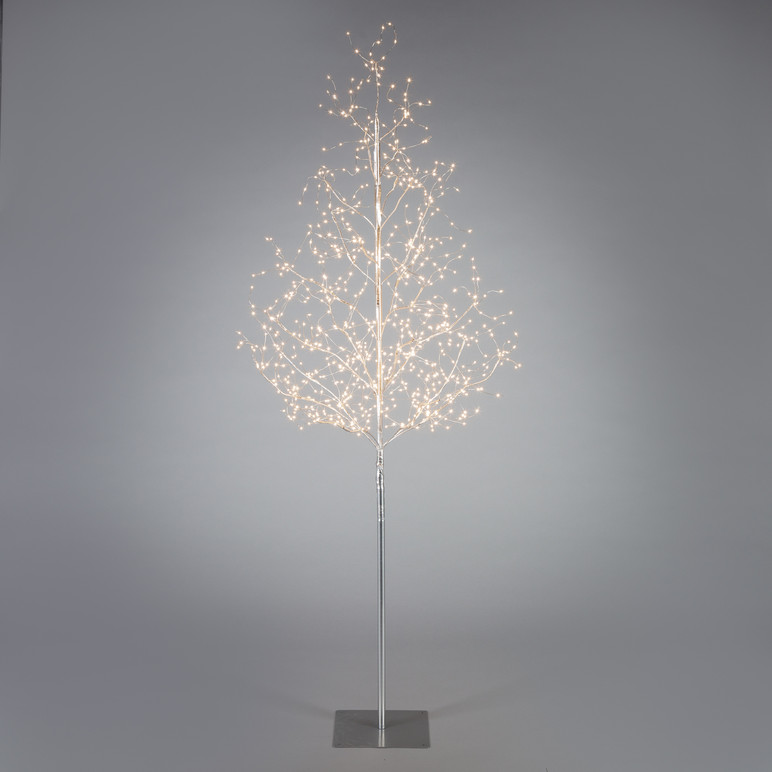 6ft Indoor/Outdoor Matte Silver Electric Lighted LED Tree - 4 Trees ...