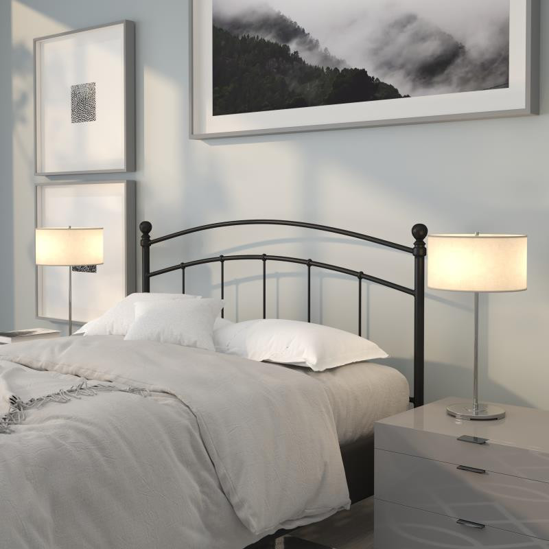 Queen headboard black metal store